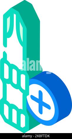 phillips head screwdriver bit isometric icon vector. phillips head ...