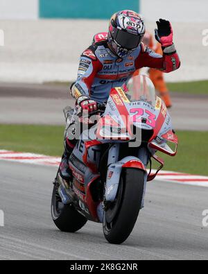 Kuala Lumpur, Malaysia. 23rd Oct, 2022. Second placed Spanish rider ...