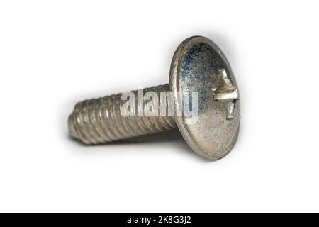 Old rusted screws on a white background Stock Photo - Alamy
