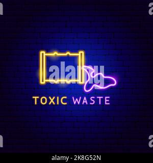 Nuclear Waste Container neon glow icon illustration Stock Vector Image ...
