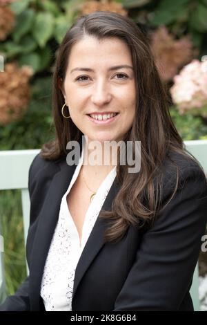 Deputy of the group MODEM et Independants , Louise Morel poses during a ...