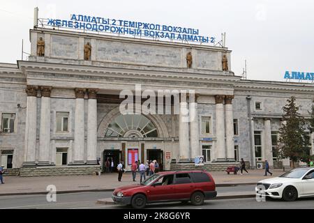 Almaty-2 Railway Station entrance, Almaty, Almaty Region, Kazakhstan ...