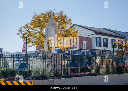 Orange Lawrence statue, orangeville founder, eastern median, broadway ...
