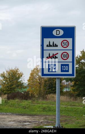 Country Border Germany Sign Stock Photo - Alamy