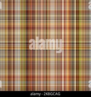 Woodland brown tartan seamless pattern textile. Tonal autumnal forest ...