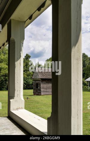 Inside the family addition of Fort Defiance, the historic18th Century ...