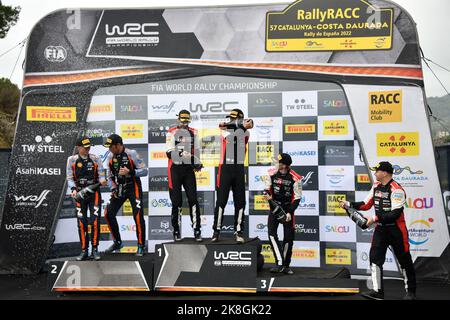 Catalunya, Spain. 23rd Oct, 2022. Salou, World title on the podium ...