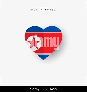 Flag of North Korea. Juche national banner and patriotic symbol ...