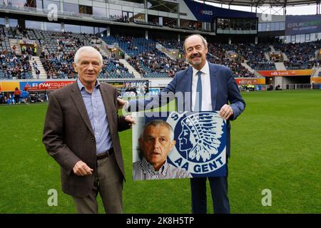 Gent's communications manager Patrick Lips and Gent's former player ...