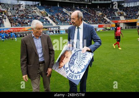Gent's communications manager Patrick Lips and Gent's former player ...