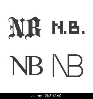 Nota Bene note black icon. Laconic modern font. NB latin phrase ...
