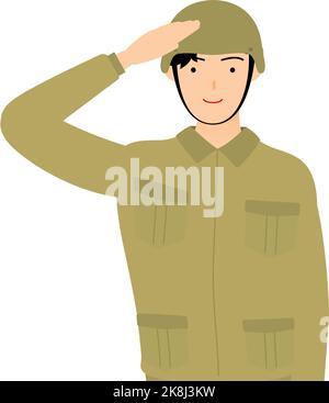 Male Soldier Pose, Greetings and salutations Stock Vector Image & Art ...