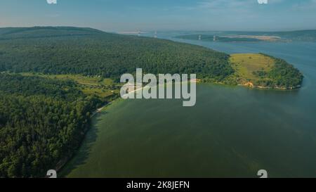 The Volga River, Russia. Tourist steamer floating on the Volga river ...
