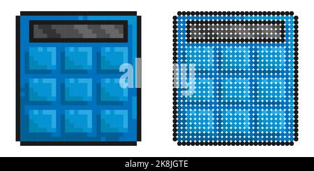accounting calculator device game pixel art vector illustration Stock ...