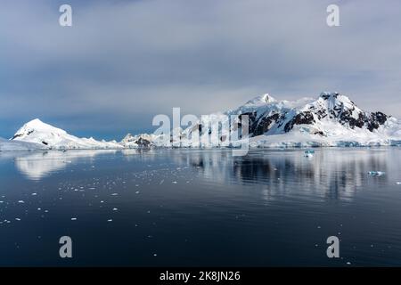hauron peak. danco coast. paradise harbour (bay). antarctic peninsula ...