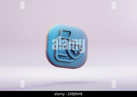 Beautiful illustration healthy blue Sanitizer symbol icons on a bright ...