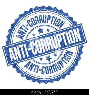 ANTI-CORRUPTION text written on red zig-zag stamp sign Stock Photo - Alamy