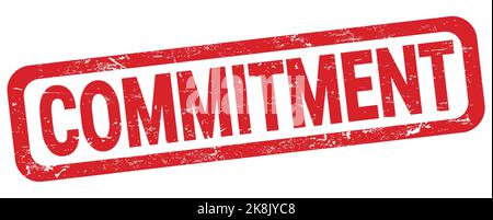 COMMITMENT text written on red rectangle stamp sign Stock Photo - Alamy