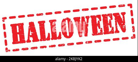 HALLOWEEN text written word on green round stamp sign Stock Photo - Alamy