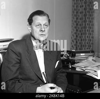 Oslo 19590127. Chief editor in the World Gang Christian A.R ...