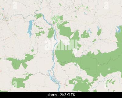 Champasak, province of Laos. Open Street Map. Locations and names of ...