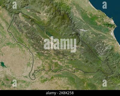 Khammouan, province of Laos. Low resolution satellite map. Locations of ...