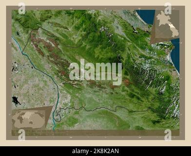 Khammouan, province of Laos. High resolution satellite map Stock Photo ...