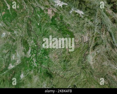 Phongsali, province of Laos. High resolution satellite map. Locations ...