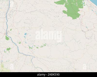Savannakhet, province of Laos. Open Street Map. Corner auxiliary ...