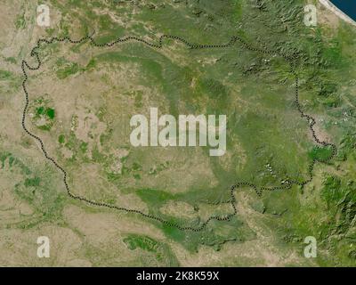 Savannakhet, province of Laos. Low resolution satellite map. Corner ...
