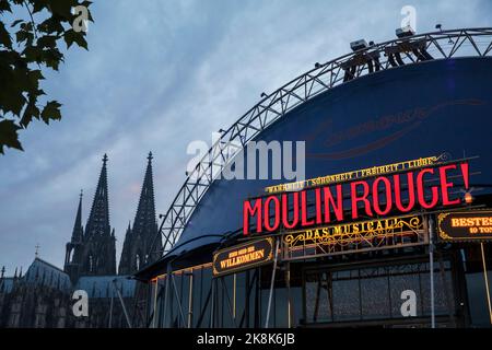 the cathedral and the theatre Musical Dome, Cologne, Germany. der Dom ...