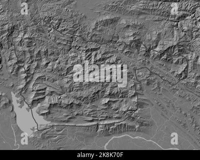 Xaisomboun, special region of Laos. Elevation map colored in wiki style ...