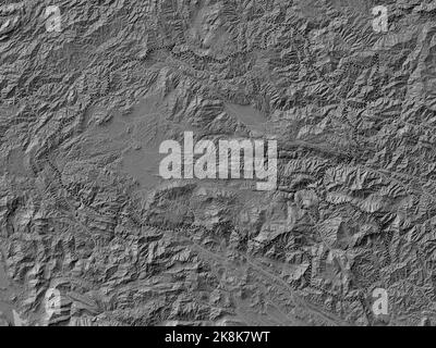 Xiangkhoang, province of Laos. Elevation map colored in wiki style with ...