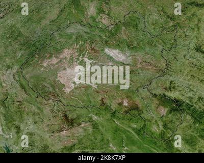 Xiangkhoang, province of Laos. High resolution satellite map. Locations ...
