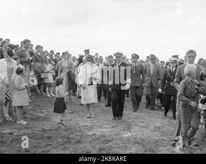 Hammerfest July 25, 1959. King Olav and Princess Astrid visit Northern ...