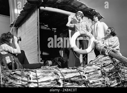 Oslo March 1971 NRK sends a fleet made of dry fish with five women on ...