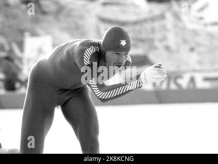 Oslo 19890212. Skating World Cup at Valle Hovin. Geir Karlstad in ...