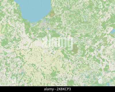 Zemgale, province of Latvia. Open Street Map. Locations of major cities ...