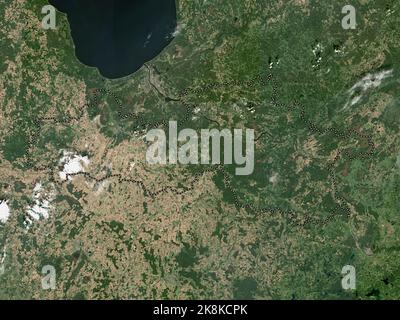 Zemgale, province of Latvia. Low resolution satellite map. Locations of ...