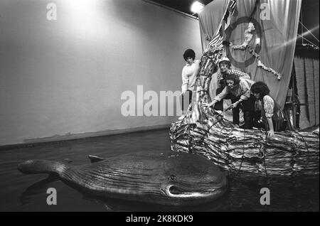 Oslo March 1971 NRK sends a fleet made of dry fish with five women on ...