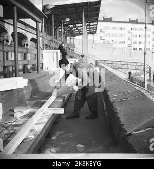 Oslo on February 18, 1949. Bislett Stadium. Tribuns. Balconies. Photo ...