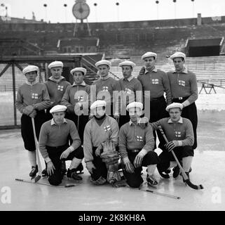 Oslo 19490213 international match in Bandy Norway / Finland at Bislett ...