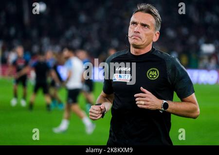 Italian referee Massimiliano Irrati looks during the Serie A football ...