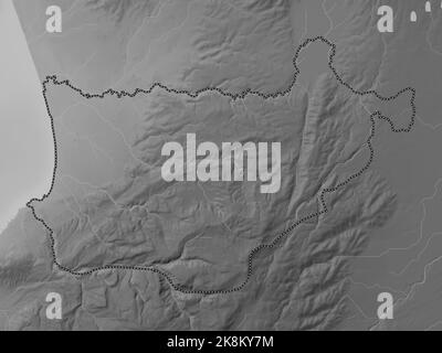 Akkar, governorate of Lebanon. Elevation map colored in wiki style with ...