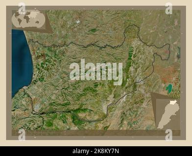 Akkar, governorate of Lebanon. High resolution satellite map Stock ...