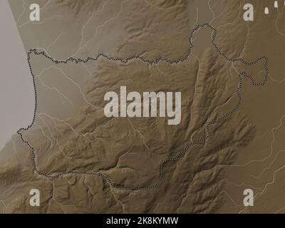 Akkar, governorate of Lebanon. Elevation map colored in wiki style with ...