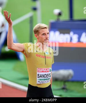 Manuel SANDERS (GER) gesture, gesture Men's 400m preliminary heat on ...