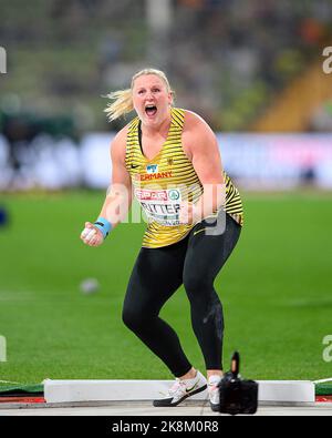 jubilation Julia RITTER (GER/ 6th place) Women's final shot put on ...