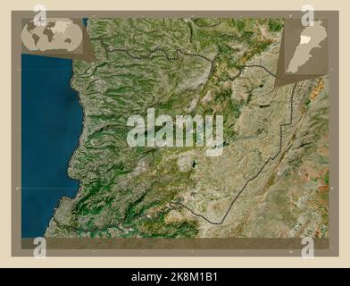 Keserwan-Jbeil, governorate of Lebanon. High resolution satellite map ...