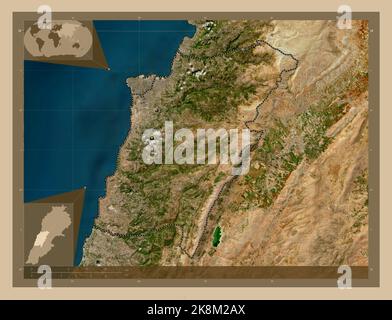 Mount Lebanon, governorate of Lebanon. Low resolution satellite map ...